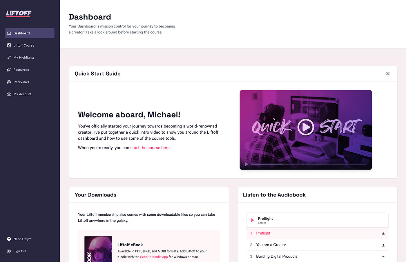 Creating my own course platform from scratch • Liftoff Creator Course
